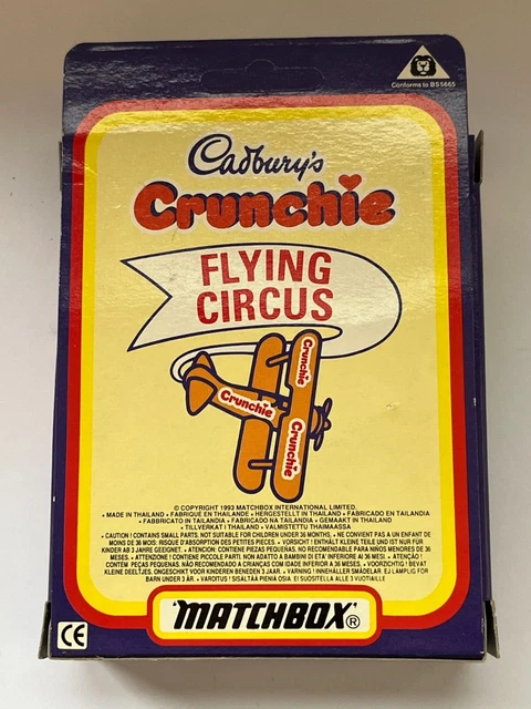 MATCHBOX CADBURY CRUNCHIE Flying Circus SB -39 Stearman Aereo Vintage ...