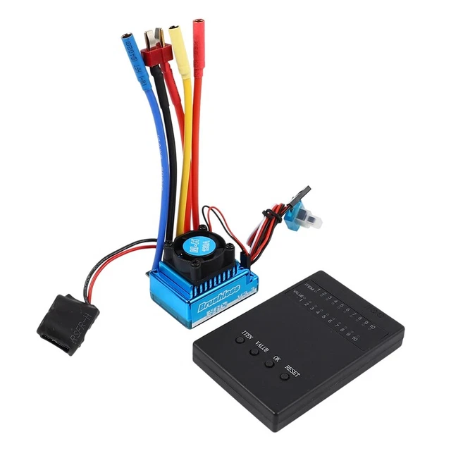 1:10 CAR 120A Brushless Esc + Program Card Combination Details, For 1/ ...