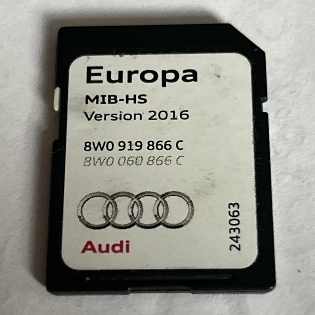 GENUINE AUDI 2016 MIB-HS MAP DATA SD CARD Europe 8W0 919 866 C £31.87 ...