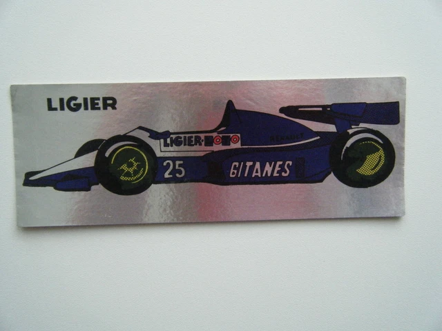 FRANCOIS HESNAULT - Ligier Gitanes Renault JS 23 sticker unused 1984 F1 ...