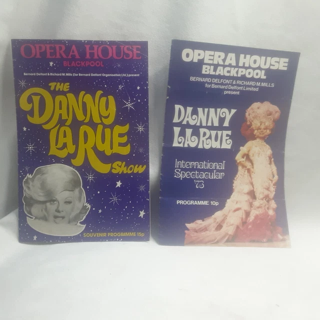 DANNY LA RUE 2 X Blackpool Opera House Theatre Programmes 1977&1973.* £ ...