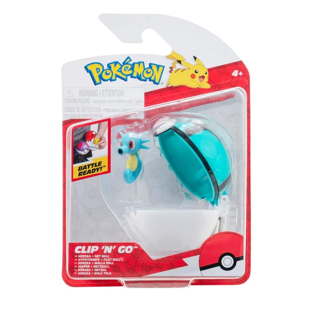 POKÉMON PKW3145 POKEMON Clip 'N' Go Horsea Includes 2-Inch Battle ...