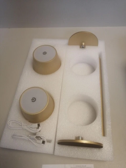 ZOEGER 2 STÜCK LED Dimmbare Akku Tischlampe Kabellose, Wiederaufladbar ...