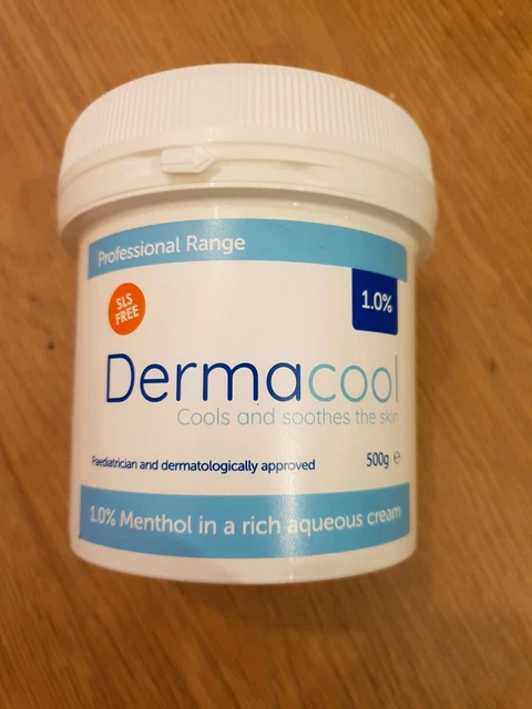 DERMACOOL MENTHOL AQUEOUS cream 1% 500g £15.00 - PicClick UK