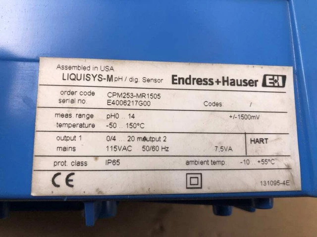 TRANSMISOR EH/SENSOR DIGITAL Endress Hauser CPM253-MR1505 Liquisys-M ...