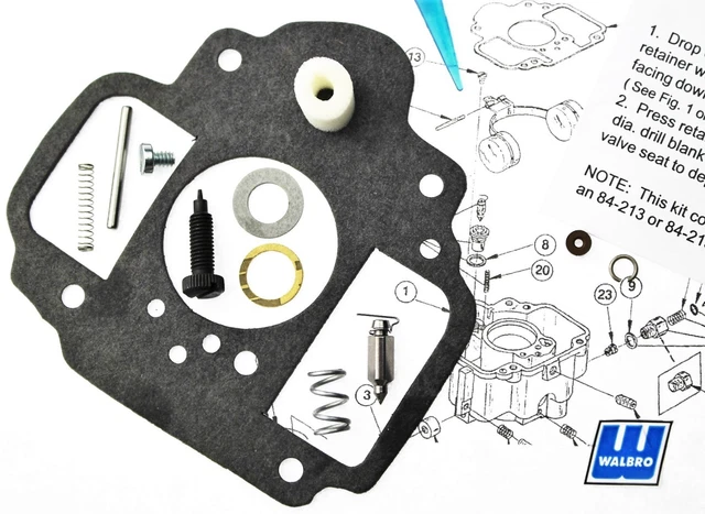 VERGASER KIT FLOAT LUA7 passend für Walbro Onan 146-0230D 6,5 NH 4.0 ...