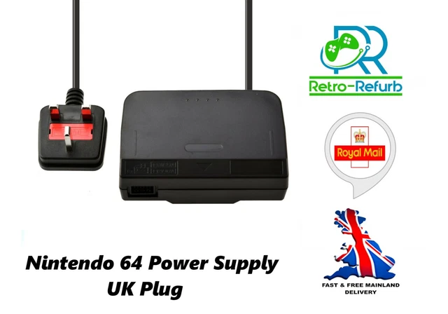 N64 POWER SUPPLY Adapter Nintendo 64 AC Power Cord UK Plug PSU Mains ...