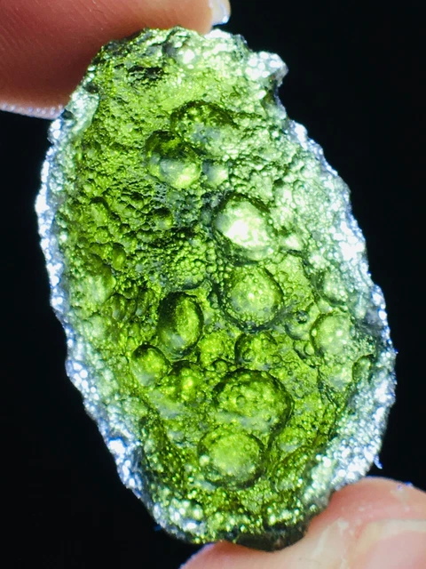 26CT MÉTÉORITE MOLDAVITE Fragment D'impact Vert Météorite Pierre ...