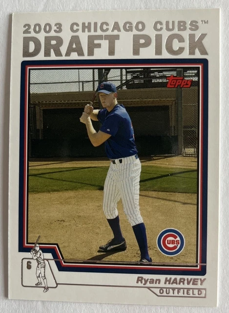 CARTE RECRUE BASEBALL vintage Ryan Harvey Chicago Cubs 2004 Topps MLB ...