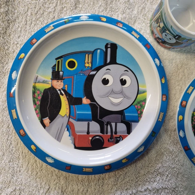 THOMAS THE TANK Engine Melamine Plate & Spearmark Bowl Set Plastic Kids ...