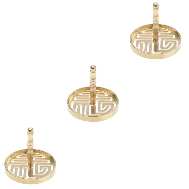 3 PZ STRUMENTI per lo stampaggio dell'incenso rame bruciatore dorato ...