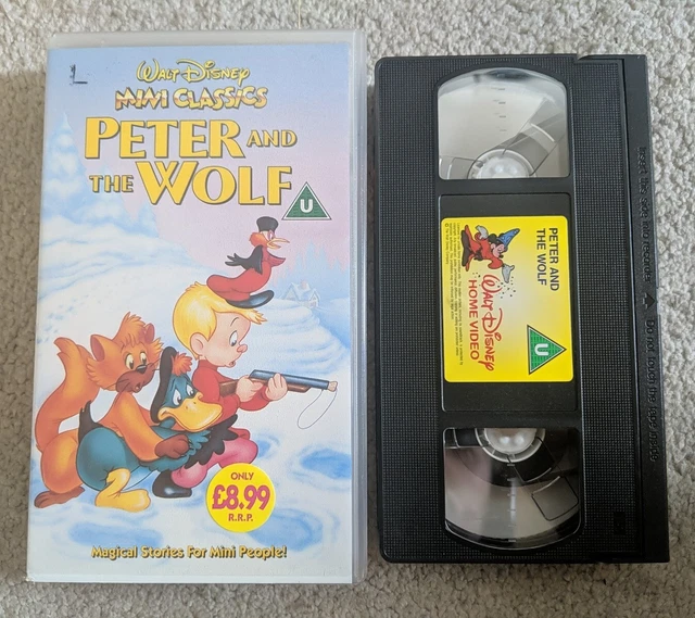 Peter And The Wolf Vhs Walt Disney Mini Classics Rare Htf Vcr Tape