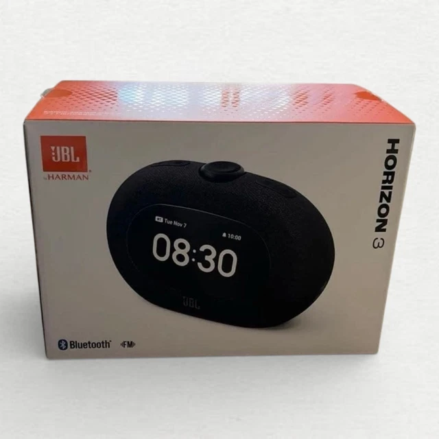 JBL HORIZON 3 Clock Radio FM Bluetooth Portable Speaker System Plastic ...
