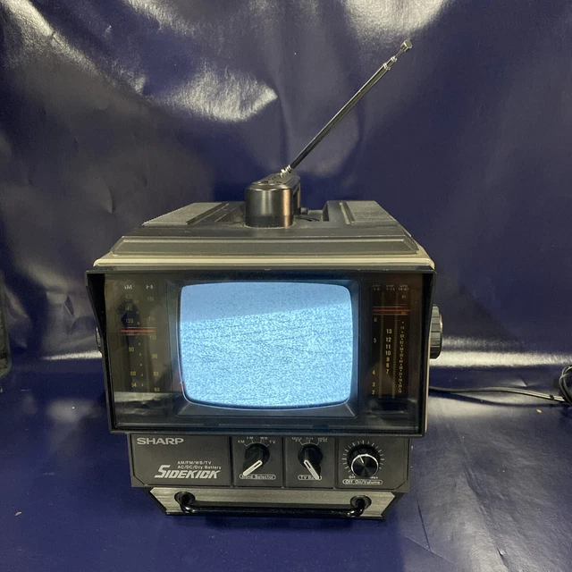 VTG 1980S SHARP Sidekick TV 3S-66 w/Manual, Ear Plug & Original Box ...
