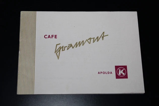KLEINE SPEISEKARTE KONSUM-CAFÉ Gramont Apolda Thüringen DDR 1964 EUR 4 ...