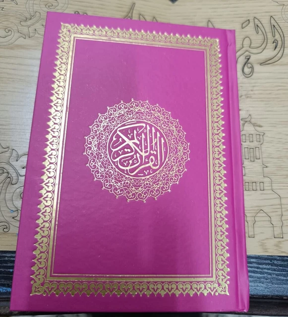 HOLY QURAN ARABIC Koran Pink Book Gift Islamic Muslim Vintage القرآن ...