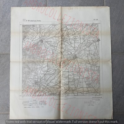 CARTINA MAPPA GEOGRAFICA Istituto Geografico Militare 1879 - Busca EUR ...