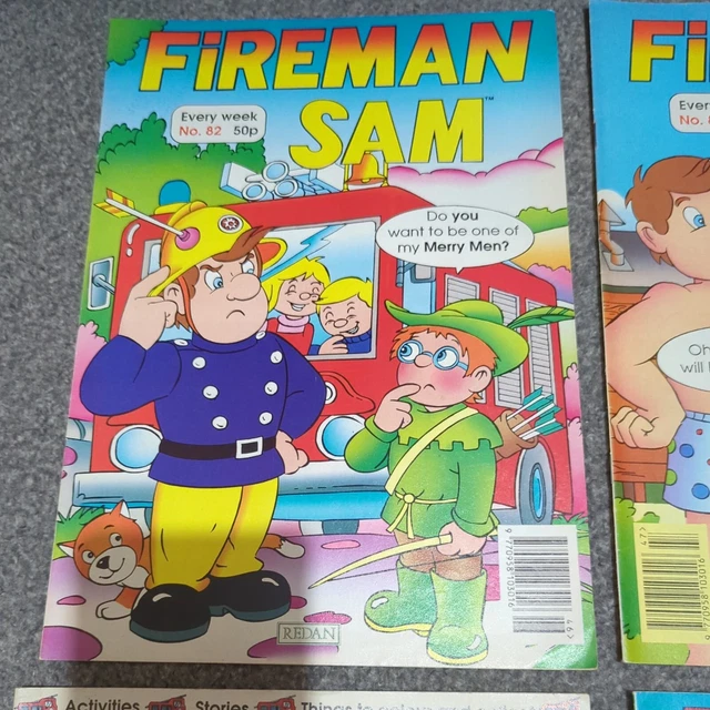 1990S REDAN COMICS Fireman Sam Comics No.82 - No.85 Robert Sutherland £ ...