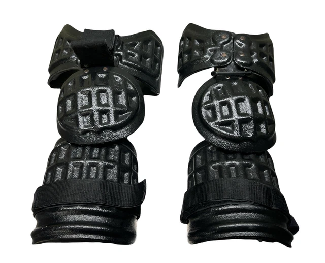 GENUINE EX POLICE Shoulder & Upper Arm Riot Guards Black Public Order ...