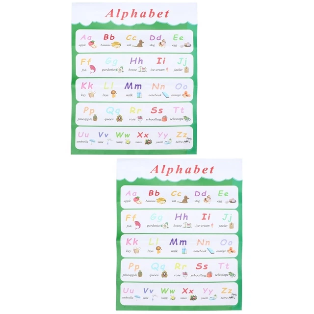 ENGLISH ALPHABET POSTER Cursive Alphabet Chart Preschool Chart £10.99 ...