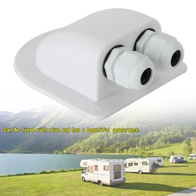 RV CARAVAN DOUBLE Wire Cable Inlet Gland Box Roof Solar Panel Junction ...