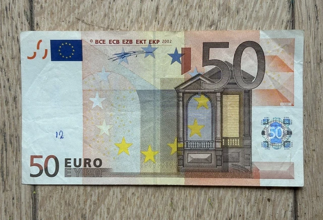 BILLET DE BANQUE 50 Euros 2002 Signature W F Duisenberg Série X ...