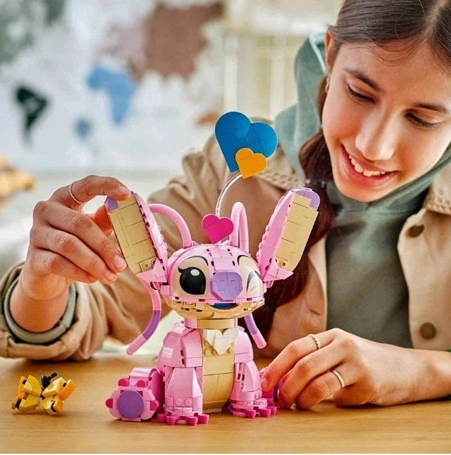 LEGO DISNEY 43257 Lilo & Stitch Angel Model Set – Collectible Buildable ...