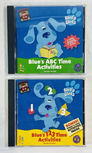 BLUES CLUES PC CD-ROM Lot ABC + 123 Time Activities Humongous ...