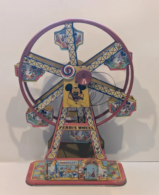 1950S J. CHEIN & Co. Mickey Mouse 16" Ferris Wheel Metal Tin Toy - Y4 ...