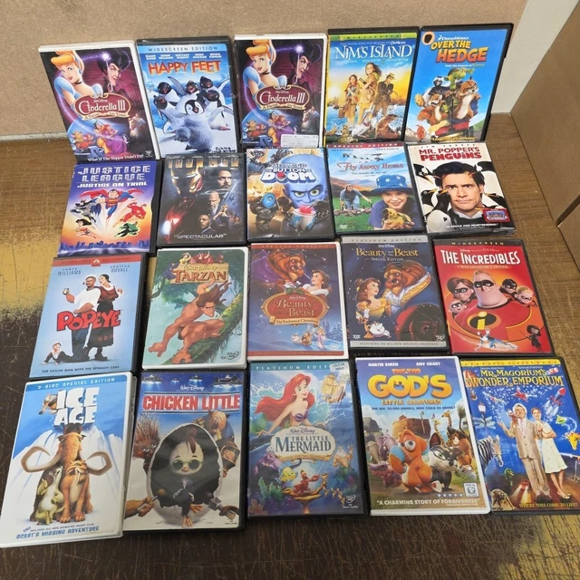 LOT OF 100 DVD Cartoon Family Children Classic Animated Kid Disney ...