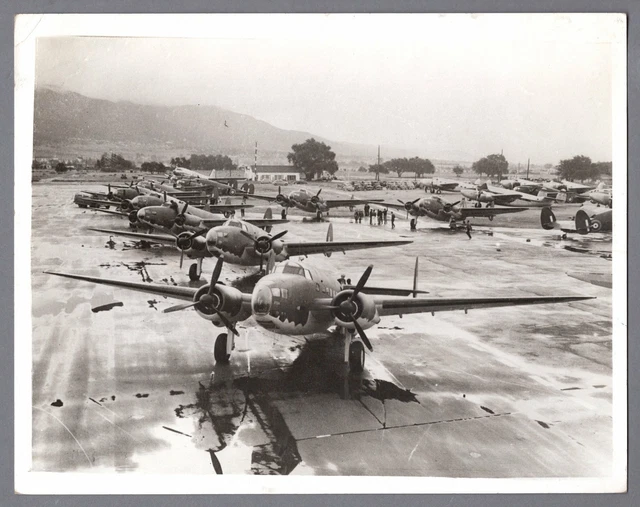 LOCKHEED HUDSON LINE Up For Great Britain Delivery Original Ww2 Press ...