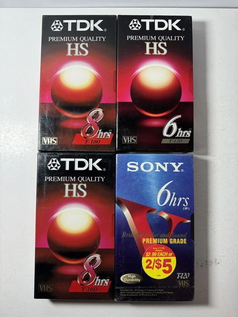Vhs Storage TDK Premium Quality HS T-160 8 Hour Blank VHS Video ...