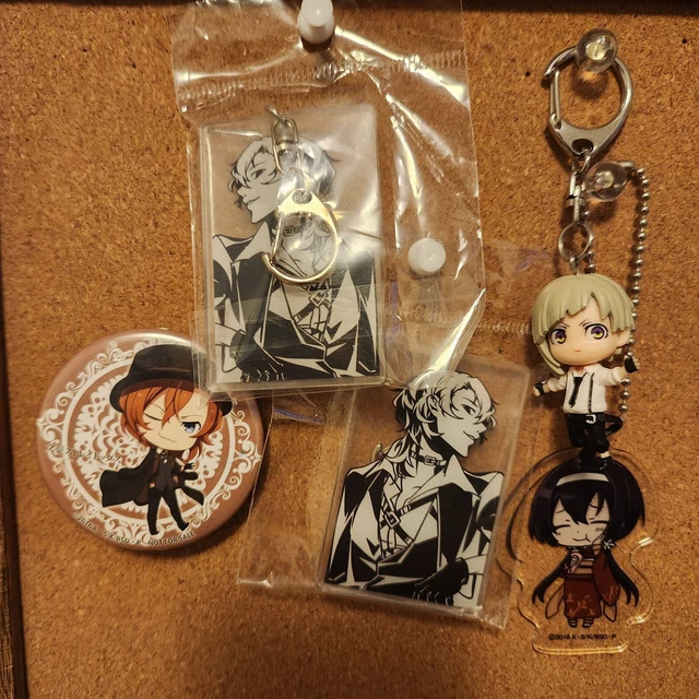 BUNGO STRAY DOGS BSD Anime Lot Chuuya Pin Kyouka Keychain Atsushi Mini ...
