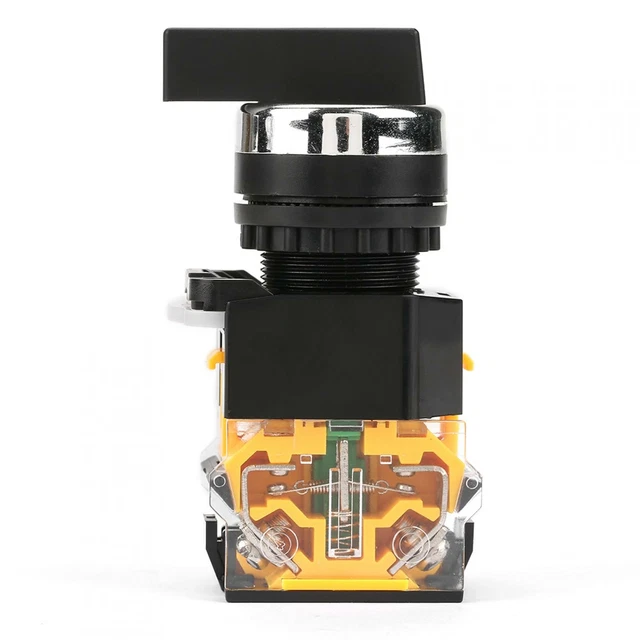 22MM MOMENTARY R-ROTARY Switch 3 Position Auto Reset Selector Momentary ...