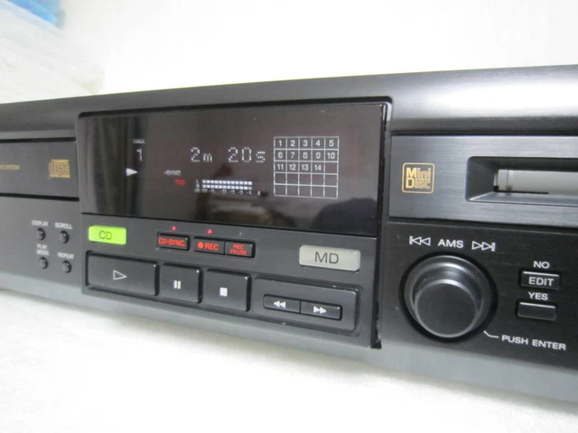 SONY MXD-D1 CD/MD Double Deck Player Black Operation Confirmed Audio ...