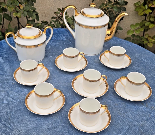 Service A Cafe Porcelaine De Limoges Ancien