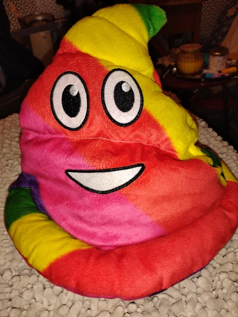 EMOJI POOP HAT Poo Shape Head Soft Cap Rainbow £17.88 - PicClick UK