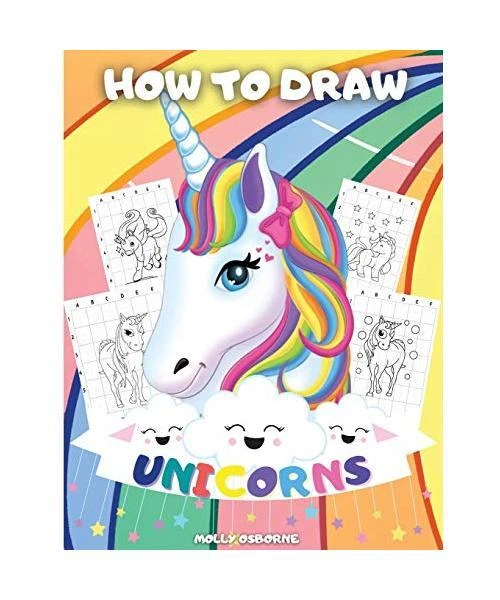 HOW TO DRAW Unicorns: A Step-By-Step Drawing Activity Book For Kids To ...