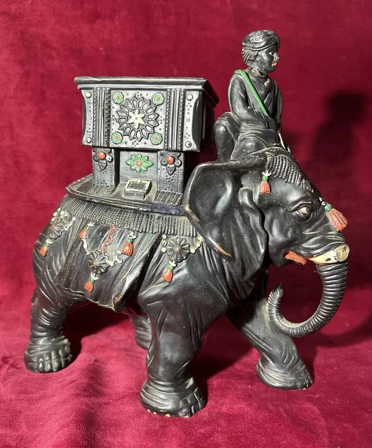 ELEFANT TABAKDOSE TABAKTOPF Mahout Elephant Cornac Maresh Österreich ...