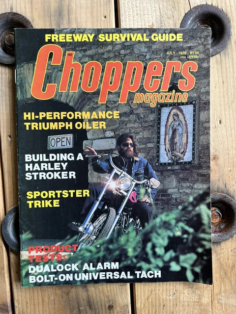 CHOPPERS MOTORCYCLE MAGAZINE july 1975 harley panhead shovel custom ...