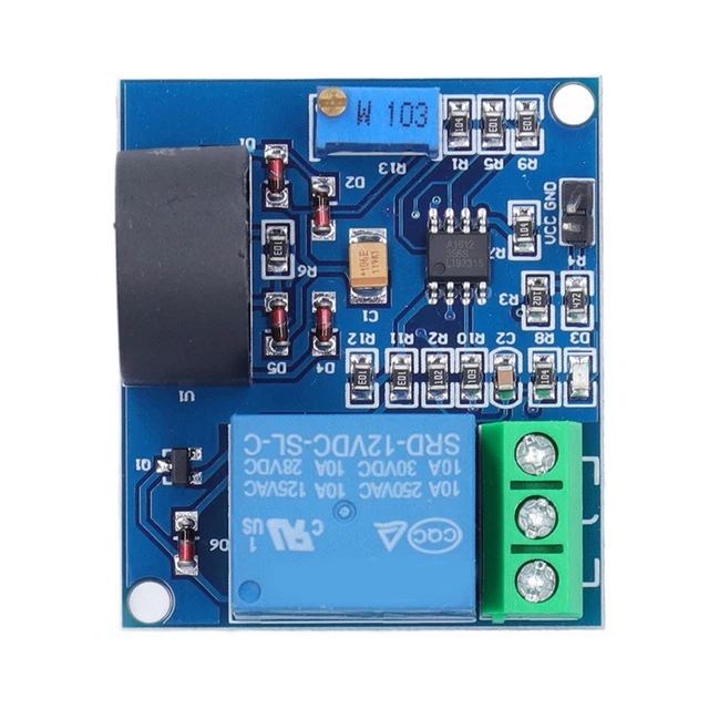 AC CURRENT DETECTION Sensor Module 12V Relay Protection Module 5A ...