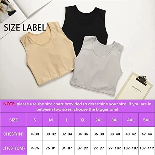 WOMEN'S TRANSGENDER TOMBOY FTM Chest Binder Elastic Breathable Bra ...
