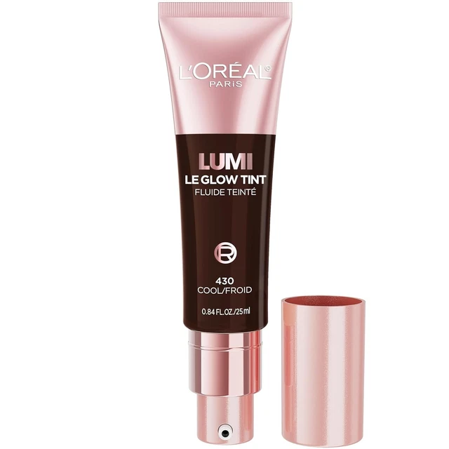 L’ORÉAL PARIS LUMI Le Glow Skin Tint Cool 430, 0.85 Fl Oz - Lightweight ...