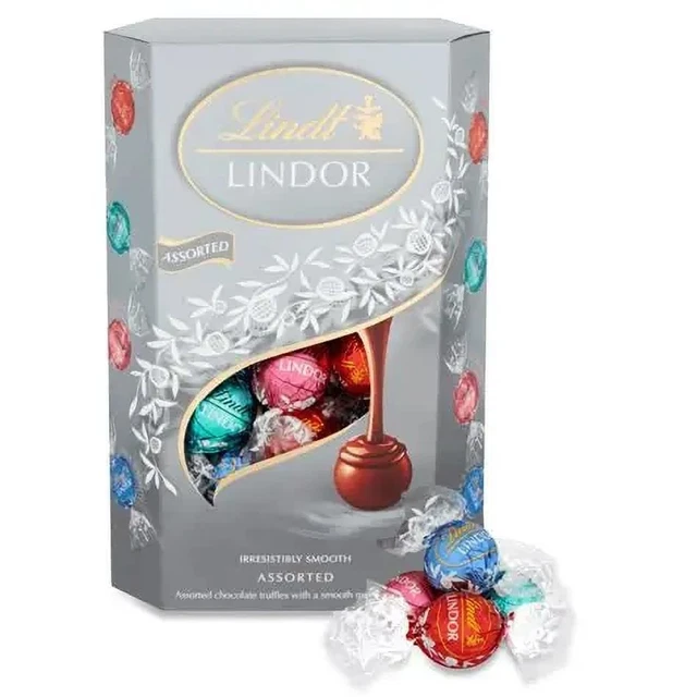 LINDT LINDOR ASSORTED Chocolates Truffles With A Smooth Melting Filling ...