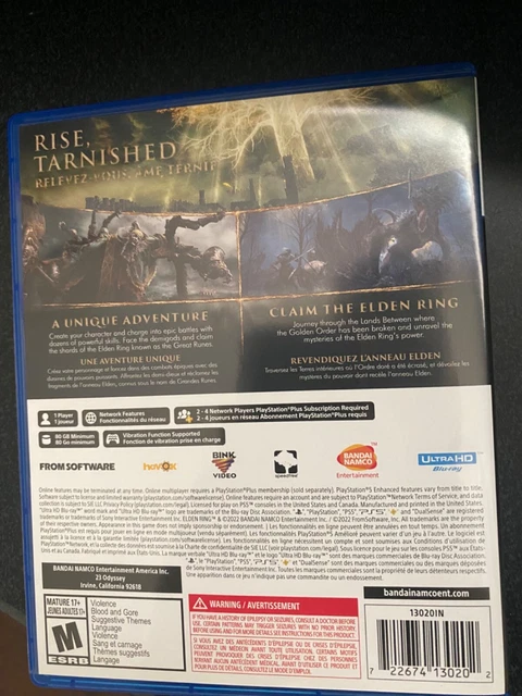 ELDEN RING PS5 w/ Spectral Steed Whistle Replica and Cloth poster and ...
