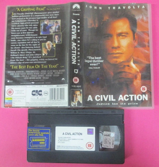 VHS FILM A CIVIL ACTION 1999 John Travolta PARAMOUNT VHB4842 inglese ...