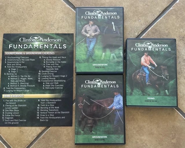 CLINTON ANDERSON FUNDAMENTALS SERIES Horse Training GROUNDWORK 15 DVD ...