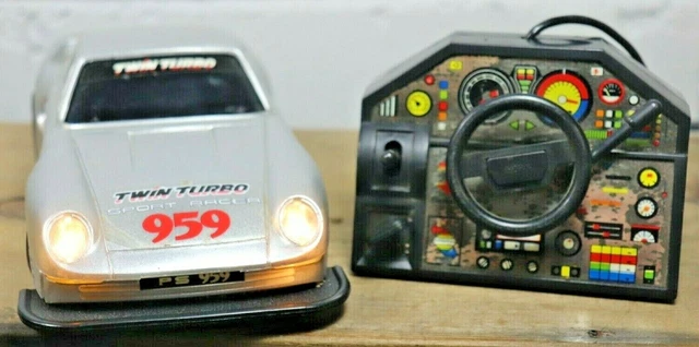 VINTAGE 1986 PORSCHE TWIN TURBO Remote Control RC Car Partially Working ...