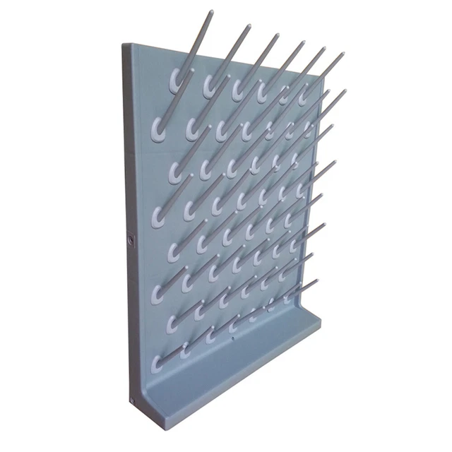 LAB SUPPLY DRYING Rack PP 52 Pegs Cleaning Frame In Gray Wall Mount ...