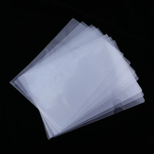 12 PCS MULTIPLE Pocket Folder Transparent File Box Clear Paper Sleeves ...